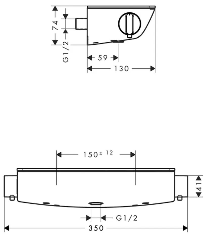 Hansgrohe Ecostat Select, termostatická sprchová baterie, chromová, 13161000