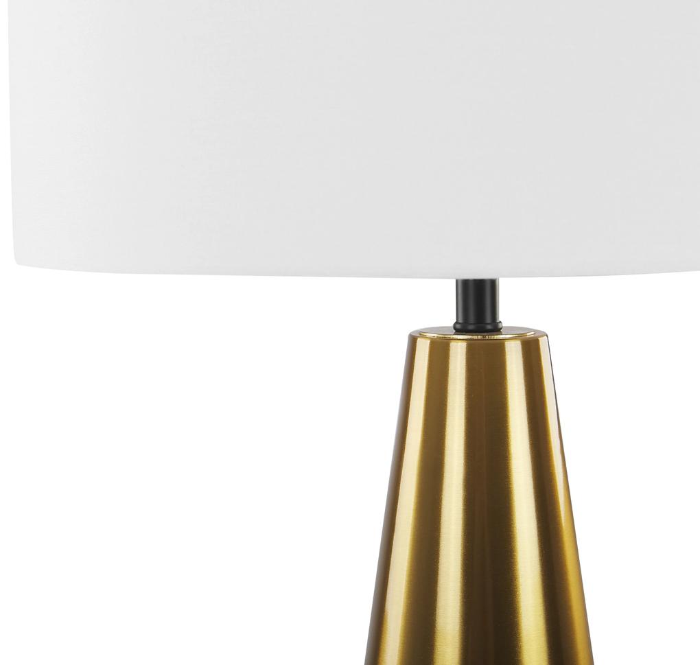 Stolní lampa zlatá/béžová SANDON Beliani