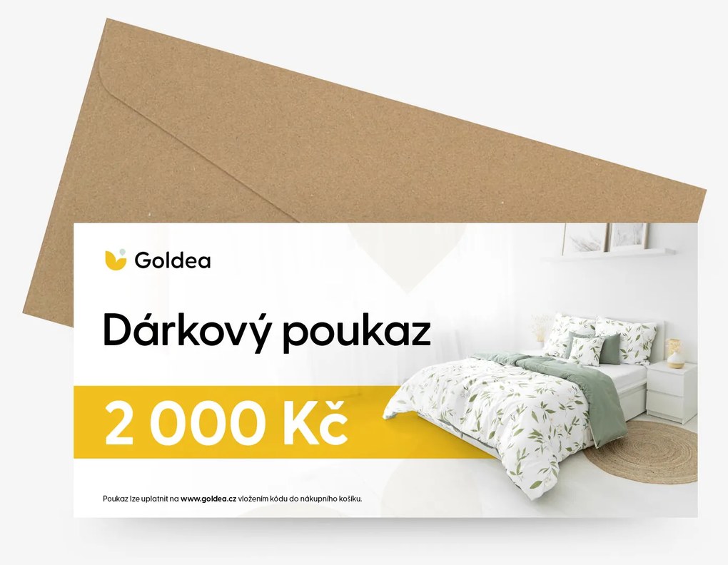 Goldea dárkový tištěný poukaz v hodnotě 2 000 kč 2000 Kč