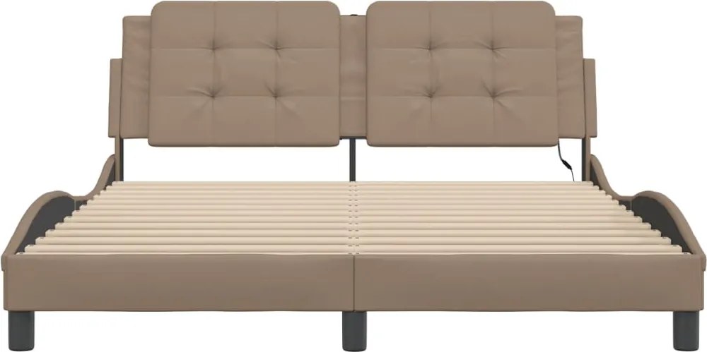 Rám postele s LED bez matrace Zadar cappuccino 160 x 200 cm 3214121