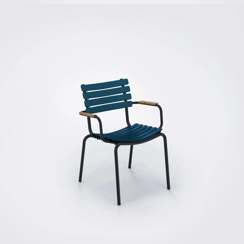 Houe Denmark - Židle CLIPS, područky bambus, modrá