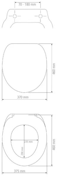 WENKO 24571100-WC sedátko VORNO NEO 46x37 cm bílá/stříbrná