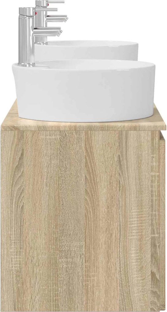 Sada koupelnových skříněk 3 ks Dub sonoma 49,5 x 44,5 x 65 cm 3405669