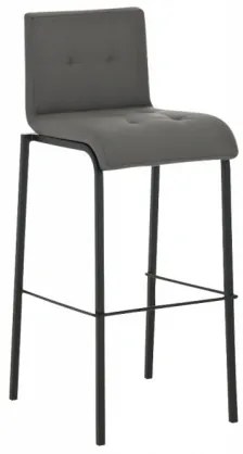 Barová židle Sarah s černou podnoží - SET 2 ks, šedá