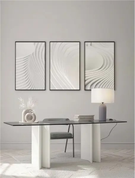 LED šedo-bílá stolní lampa Ammos