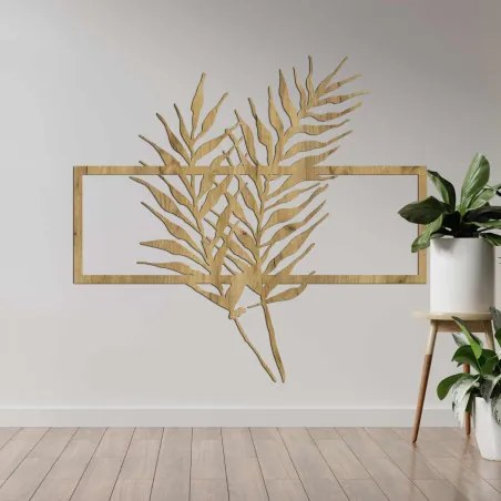 Dřevěná dekorace Tropické listy - Moderní botanický design | SENTOP HDF0303
