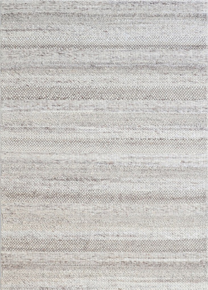 XXXLutz RUČNĚ TKANÝ KOBEREC, 130/190 cm, šedohnědá Linea Natura - Vlněné koberce - 004594003361