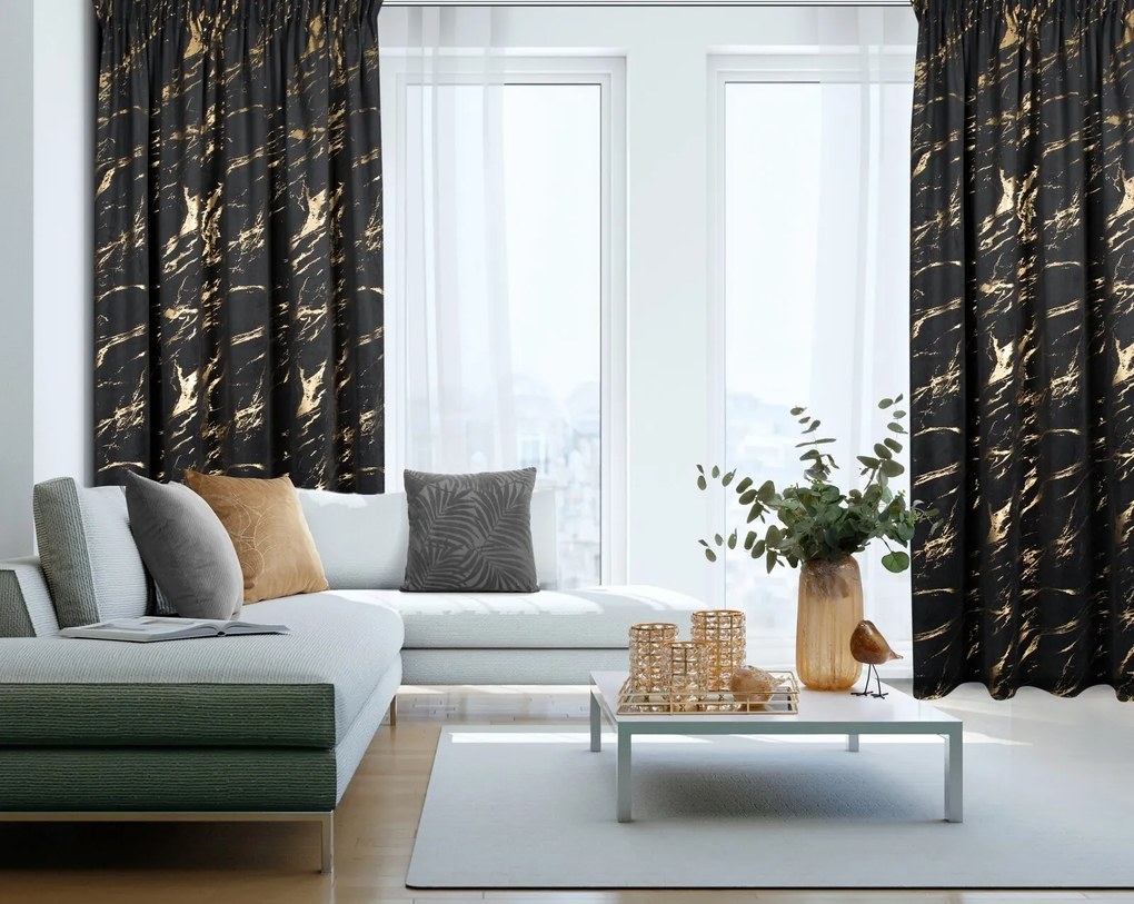 ZATEMŇOVACÍ ZÁVĚS NA PÁSCE MOLLY 140X270 CM VZOROVANÁ