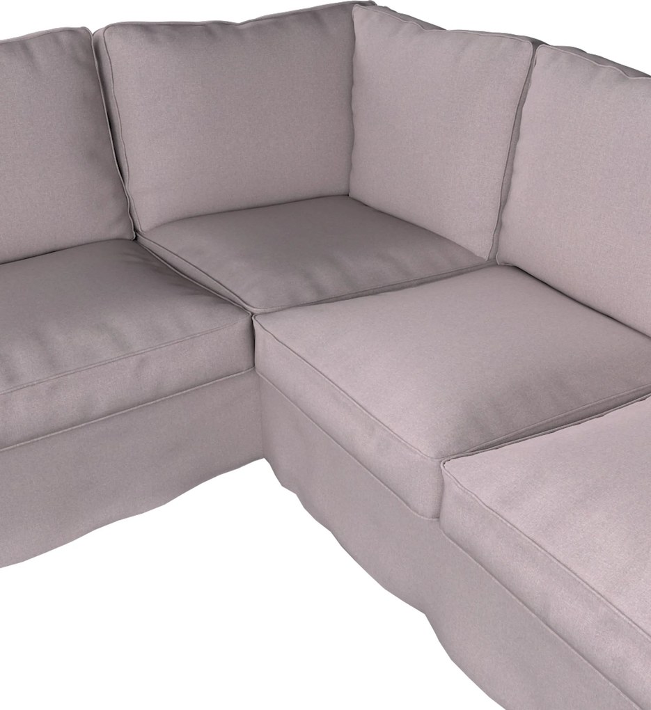 Potah na pohovku IKEA  Ektorp rohová barva růžová látka pletený vzor