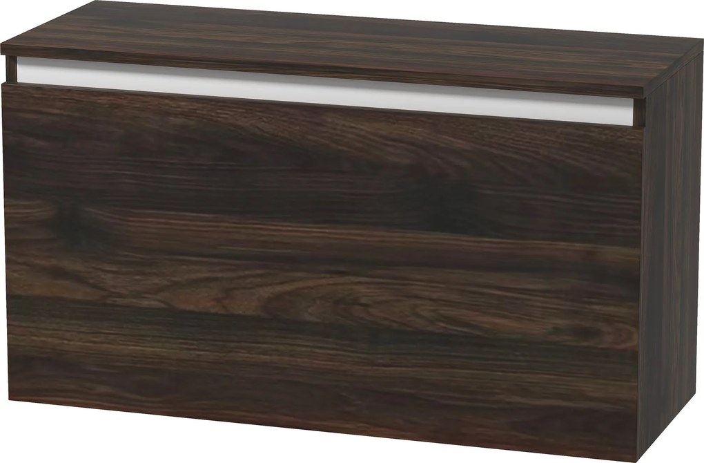 HOMCOM Nástěnný Noční Stolek s Bezúchytkovým Šuplíkem, Moderní Dřevěný Nástěnný Stolek do Ložnice, 80x30x45 cm, Ořech | Aosom
