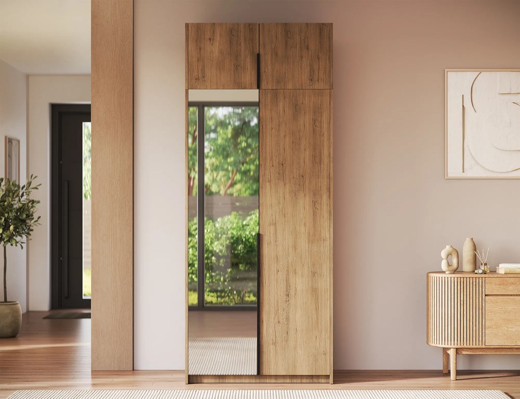 ADRK Furniture Alera II s nástavcem Skříň s otočnými dveřmi ADRK-W-ALER-100-AB