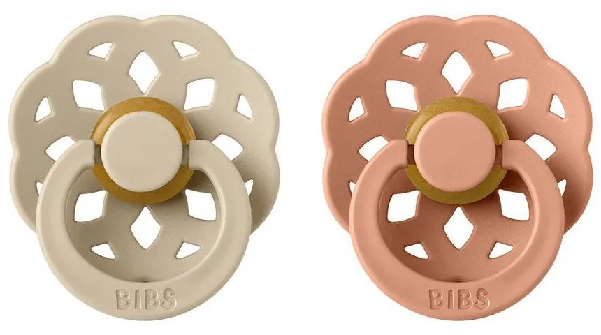 Bibs Dudlíky kaučuk 2 ks 0-6 měsíců Boheme  Cloud - Blush