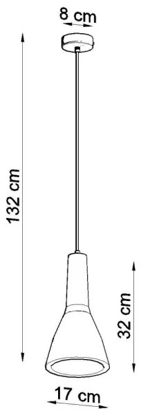 Sollux SL.0280 - Lustr na lanku EMPOLI 1xE27/15W/230V beton