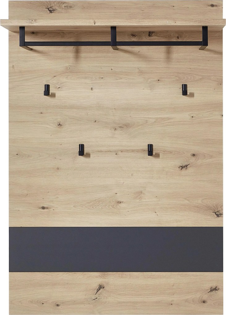 XXXLutz ŠATNÍ PANEL, barvy grafitu, dub artisan, 80/118/30 cm Voleo - Šatní panely - 002737035607
