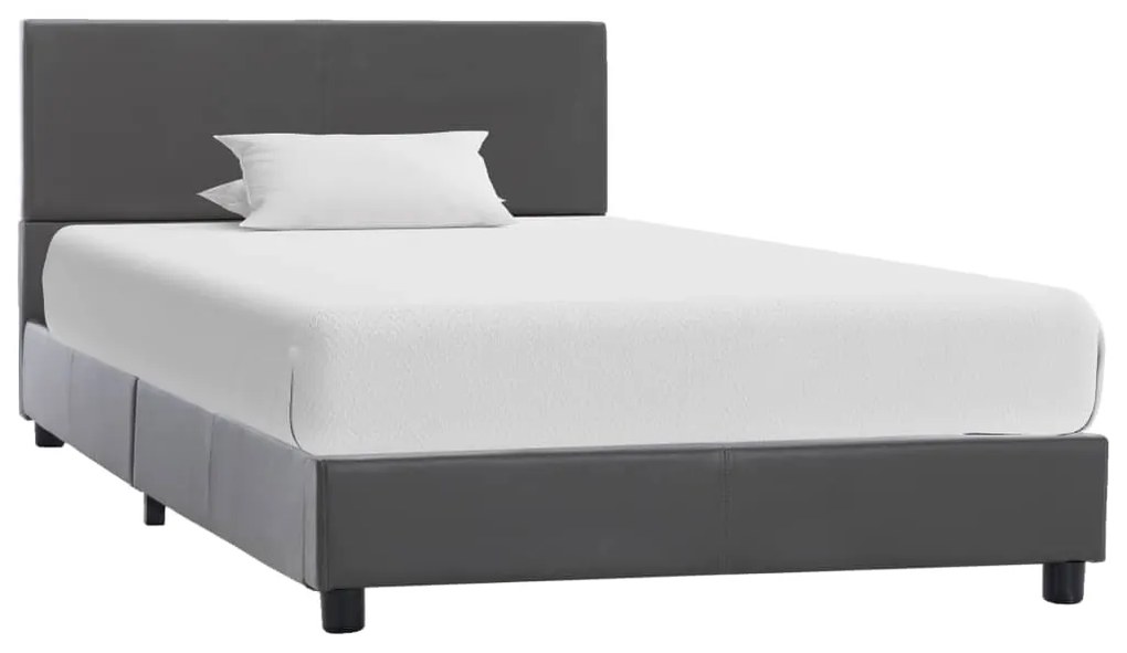 284774 vidaXL Rám postele šedý umělá kůže 90 x 200 cm