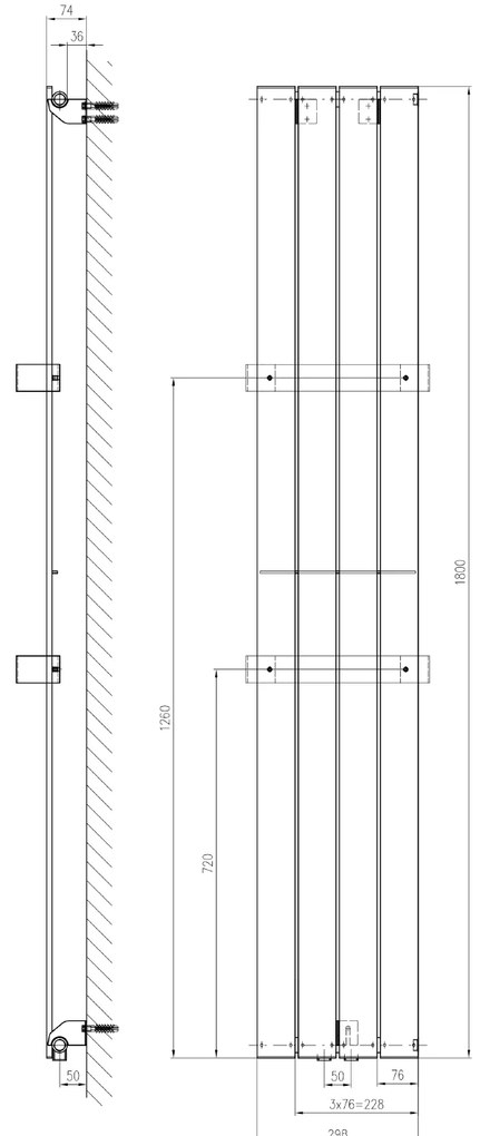 Sapho Colonna otopné těleso 298 x 1800 mm středové pískovec béžová IR142S