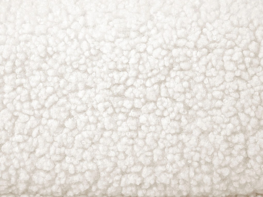 3místná buklé pohovka bílá GRANNA Beliani
