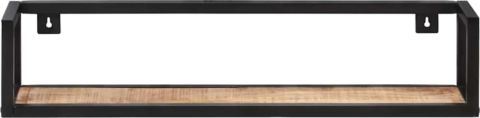 Nástěnné police 2 ks 80 cm hrubé mangovníkové dřevo 320670
