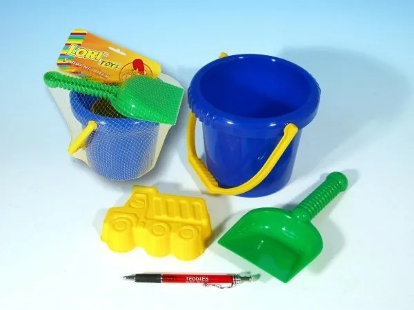 Lori Sada na písek - kbelík, lopatka, bábovka plast v sáčku 12m+