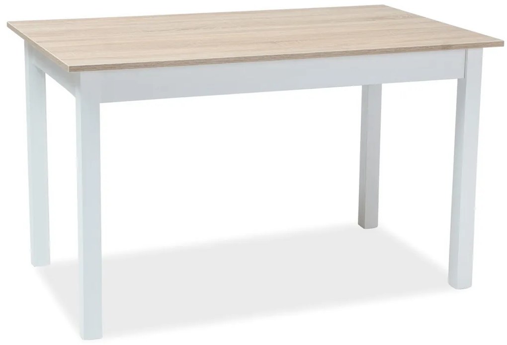 Jídelní stůl rozkládací HORACY 125x75 bílá/dub
