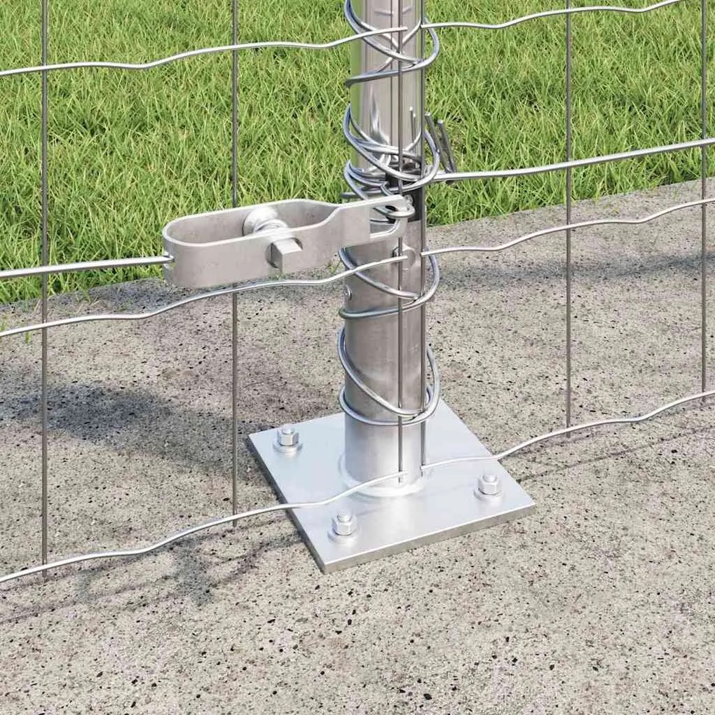 Zahradní euro plot s betonovým základem 10 x 1,4 m Stříbrná 3351010