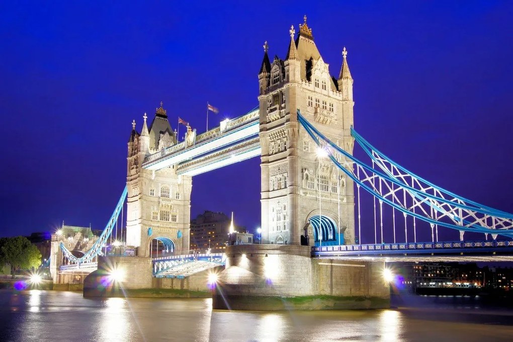 Postershop Fototapeta: Noční Tower Bridge - 184x254 cm