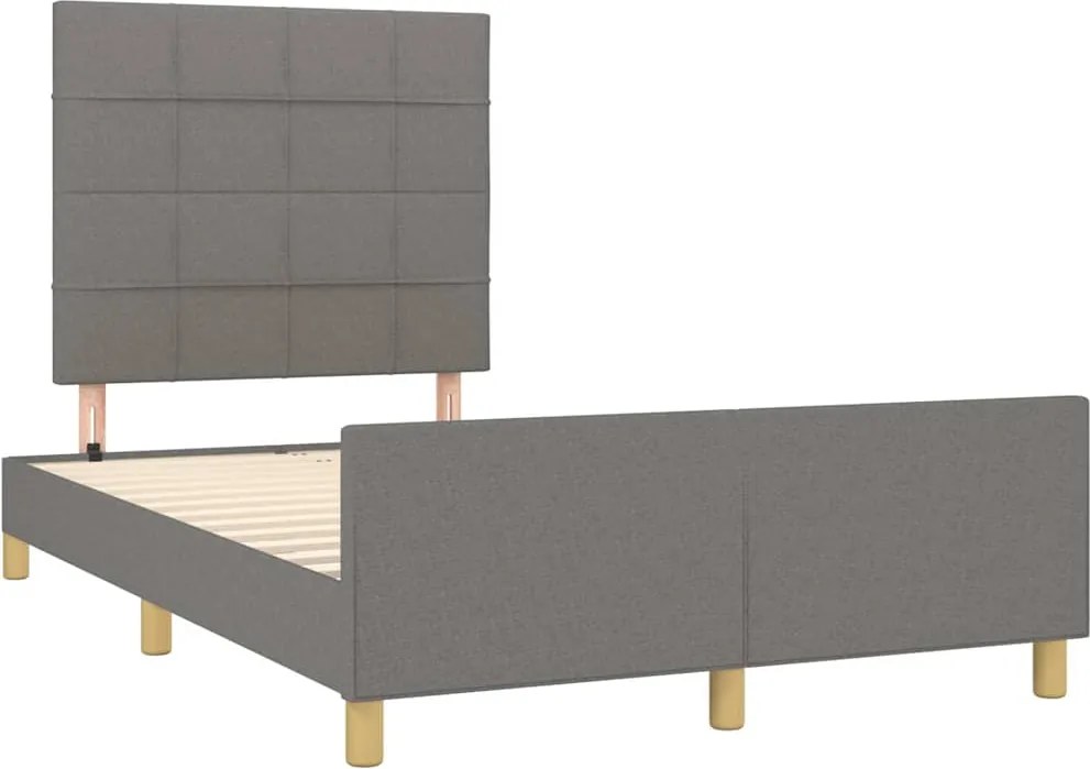 Rám postele bez matrace tmavě šedá 120 x 200 cm textil 3125042