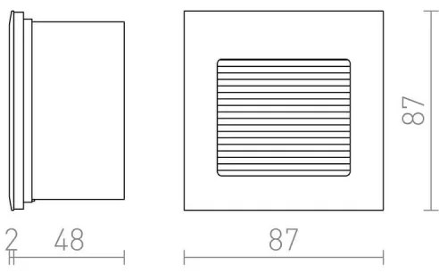 RED - Design Rendl - R10606 - LED Vestavné svítidlo INTRO LED/1W/230V