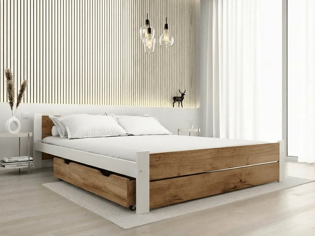 Úložný box pod postel 98 cm, dub artisan