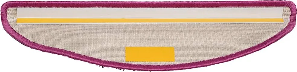 Schodové rohože 20 ks 56 x 17 x 3 cm fialové půlkulaté 3365842