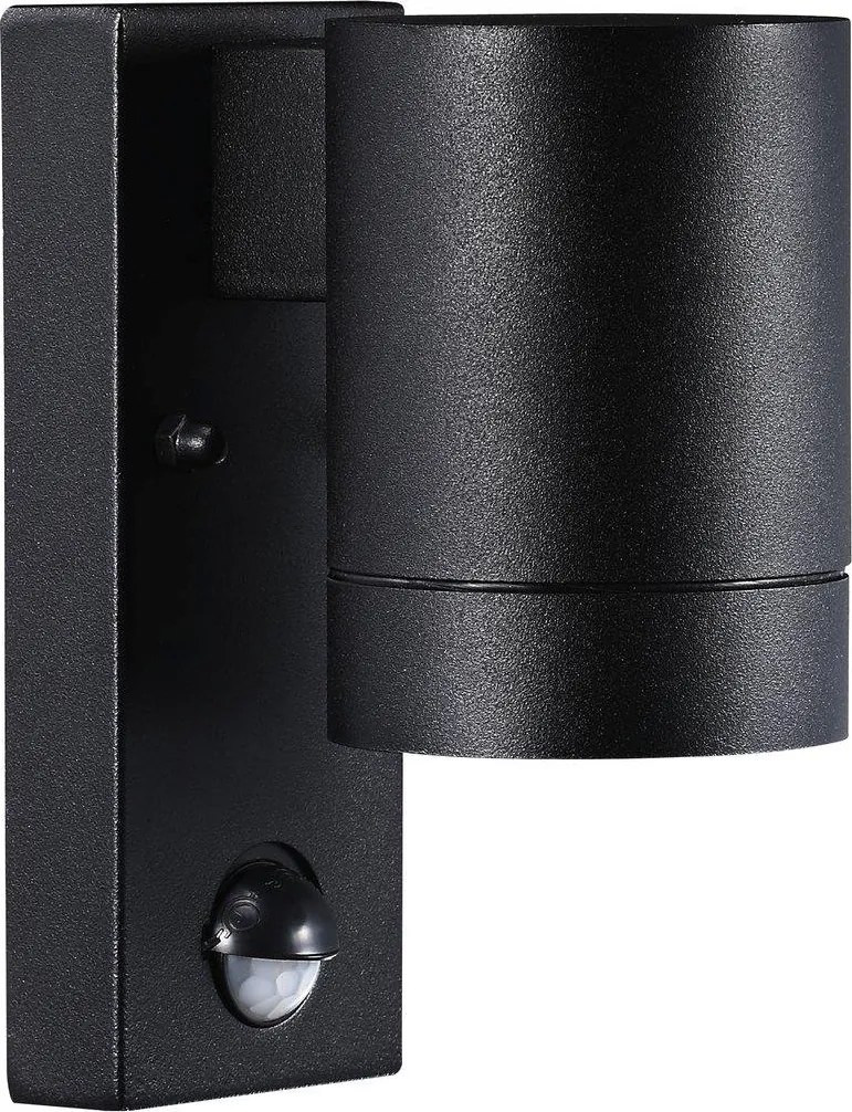 NOR 21509103 Venkovní nástěnné svítidlo Tin Maxi Sensor 1x35W GU10 černá čirá - NORDLUX