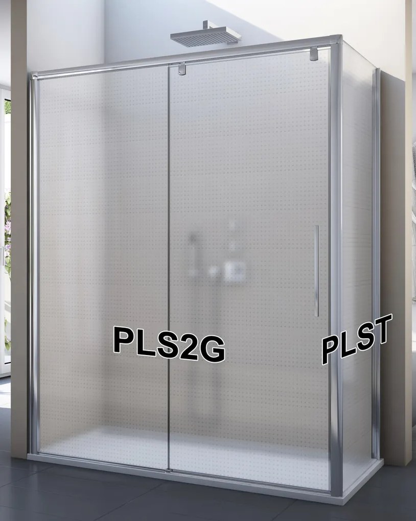 Sprchové dveře posuvné jednodílné 120 cm, pevný díl vlevo (PLS2G 120 50 30) SanSwiss