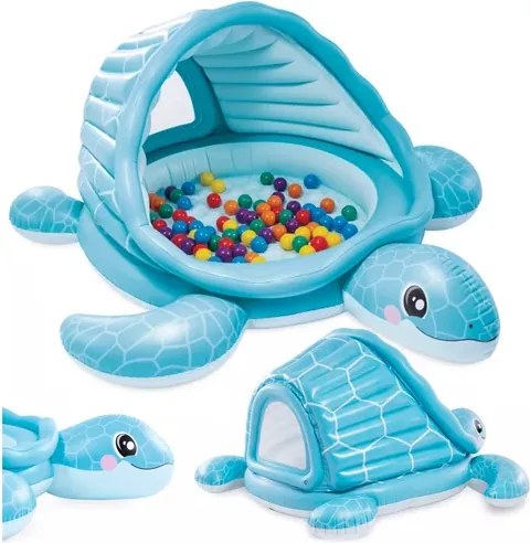 Nafukovací bazén se stříškou 218 × 206 × 97 cm Turtle Cove Playland, I48677NP