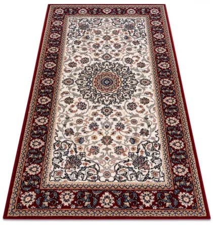 Vlněný kusový koberec NAIN 6635/51036 Klasický béžový bordó Rozměr: 80x150 cm