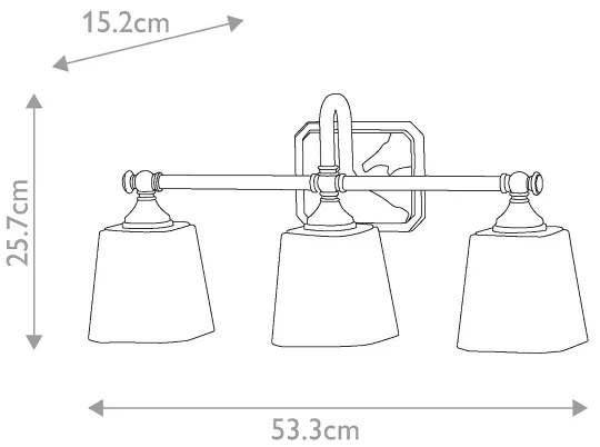 Elstead FE-CONCORD3-BATH - LED Koupelnové svítidlo CONCORD 3xG9/3W/230V IP44