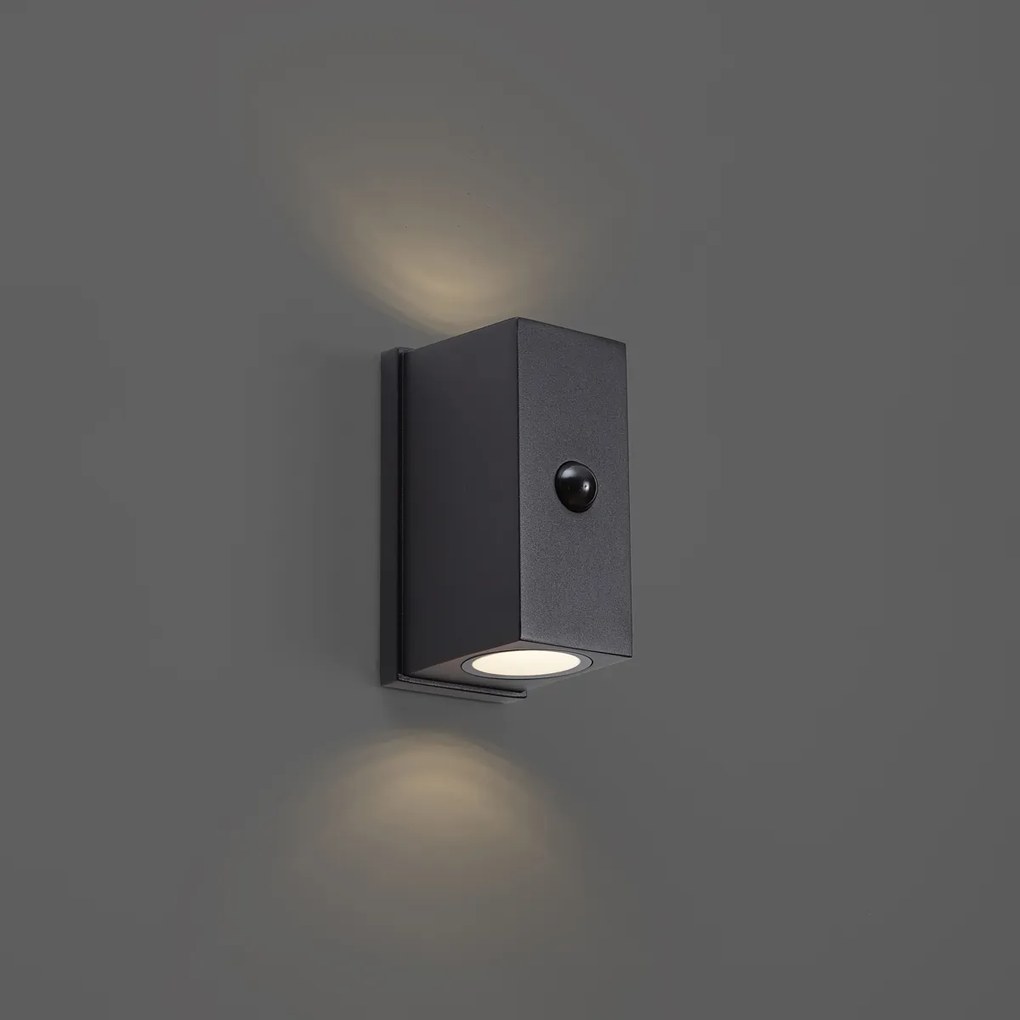 Nástěnná lampa černá 4-krokový senzor magnetická vč. LED dobíjecí - Baleno