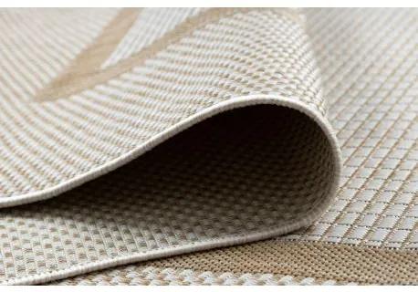 koberec SISAL SION Rám 21782 ploché tkaní ecru, béžová velikost 160x220 cm | krásné koberce cz