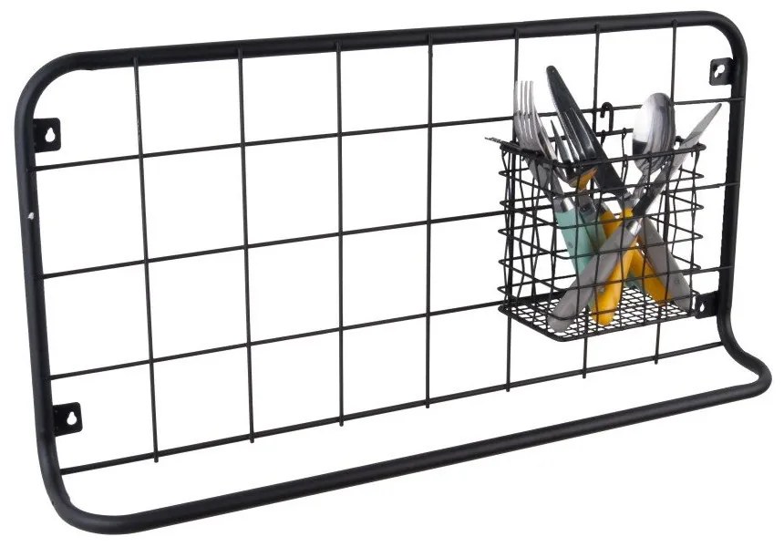 Nástěnný organizér v černé barvě PT LIVING Open Grid