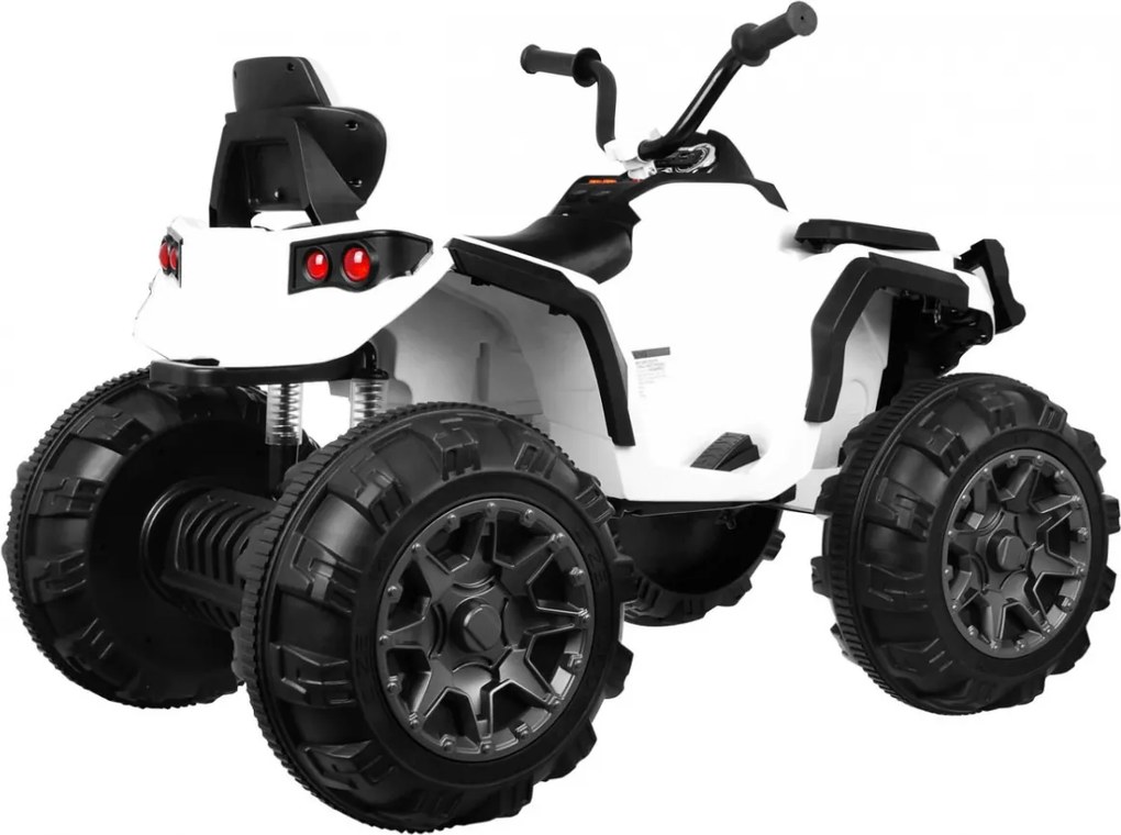 Ramiz Dětská čtyřkolka ATV na baterie bílá + EVA kola + MP3 rádio + LED + pomalý start