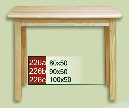 Jídelní stůl masiv borovice Clasic 226 C  šíře 100 cm Barva: Dub