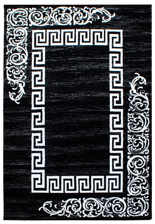 Ayyildiz, Kusový koberec Miami 6620 black, 200x290, černobílá, kancelář