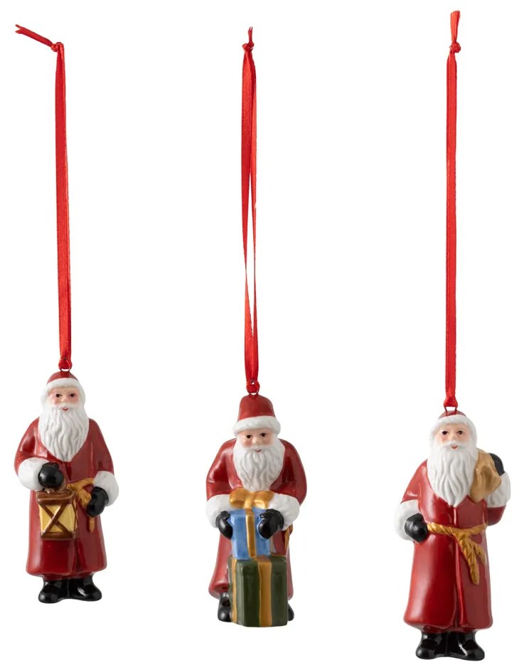 Set vánočních ozdob NOSTALGIC ORNAMENTS Santa 3 ks +