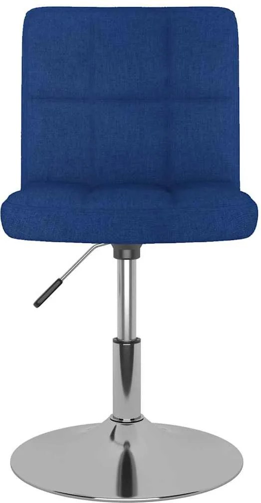 Otočné jídelní židle 2 ks modré textil 334213
