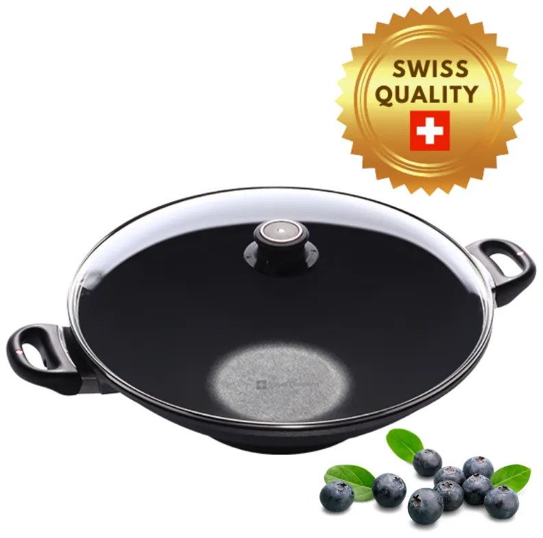 Swiss Diamond | XD61136ic Indukčný wok Swiss Titan® s priemerom 36 cm s pokrievkou | titánový