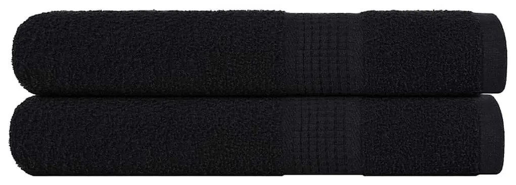 Ručníky FROGN 2 ks černé 100x200 cm 360 g/m² 136962