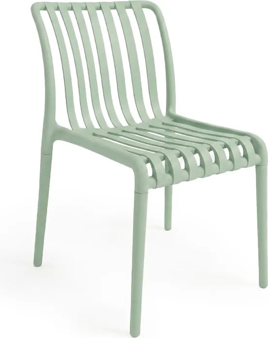 Zahradní set TREGO ISLAND - 4 židle a kulatý stůl ø 90 cm, zelená