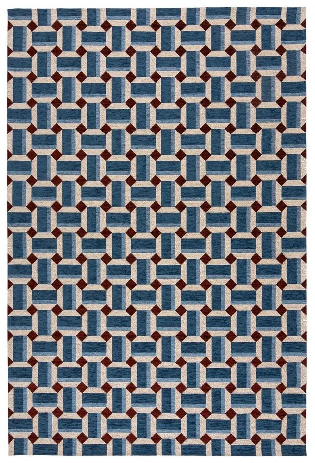 Modrý koberec 120x170 cm Lennox Geometric – Flair Rugs
