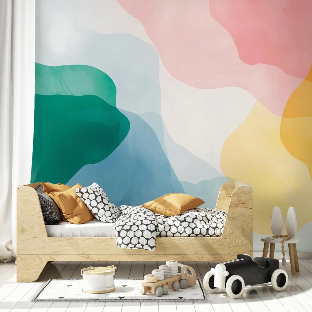 Fototapeta - Abstraktní barevné skvrny (245x170 cm)