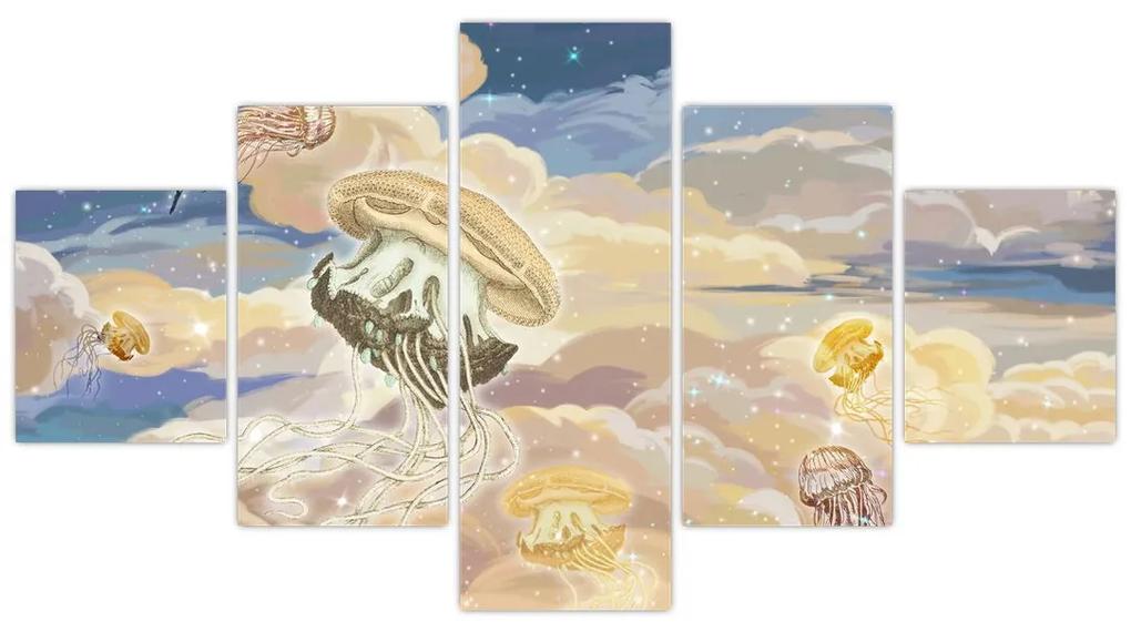 Obraz - Nebeské medůzy (125x70 cm)