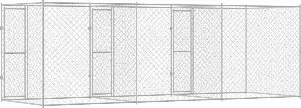 Klec pro psa Stříbrná 600 x 200 x 200 cm Pozinkovaná ocel 3368307